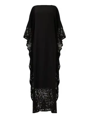 LEEM Laser-Cut Kaftan Black