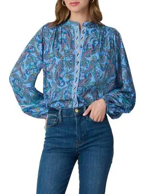 Shoshanna Cameron Pelotas Paisley Blouse - Blue Multi
