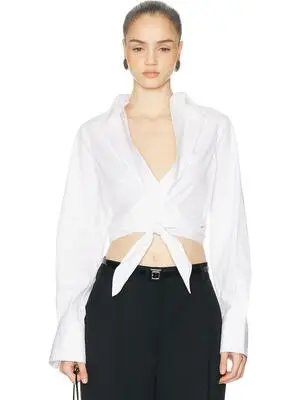 Monse Criss-cross Tie Shirt - White