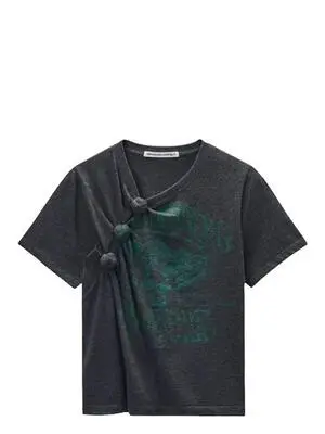 Alexander Wang Knotted Graphic T-shirt - Black