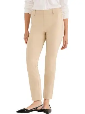 NIC+ZOE Copley Wonderstretch Pull-on Straight Leg Pants - Latte