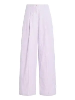 RÙADH The Dean Striped Cotton Pants - Red