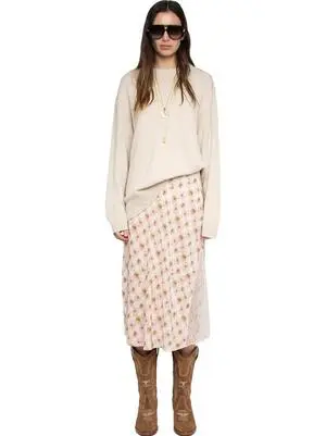 Zadig&Voltaire Jayla Printed Viscose Skirt - Natural