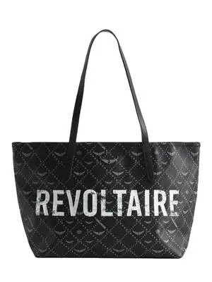 Zadig&Voltaire Monogram Canvas Revoltaire Shopper - Black