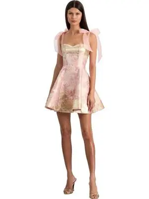 Alice + Olivia Summer Mini Dress - Metallic