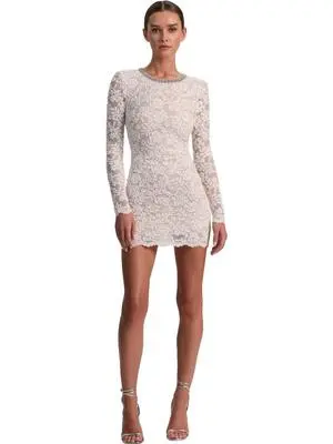 Alice + Olivia Inka Lace Mini Dress - White