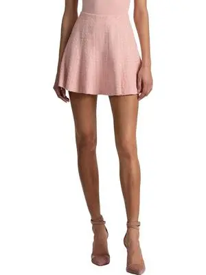 Alice + Olivia Zona Tweed Mini Skirt Neutral