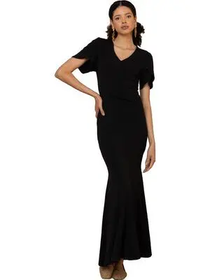 Hale Bob Evadne Jersey Solid Dress - Black