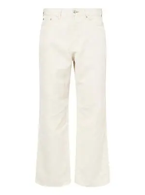 Paul Smith Twill Straight-leg Cotton And Linen Trousers - White