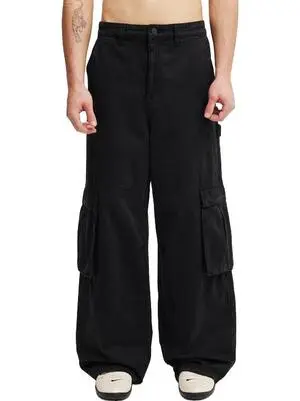 COTTON ON Super Baggy Cargo Pant - Black