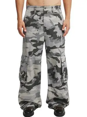 COTTON ON Super Baggy Cargo Pant - Grey Camo