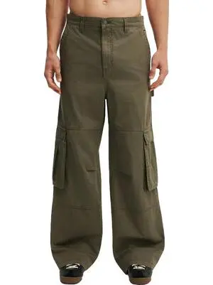 COTTON ON Super Baggy Cargo Pant - Military