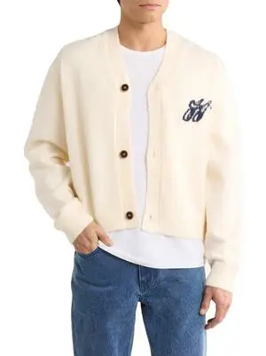 HONOR THE GIFT H Monogram Cardigan - Bone