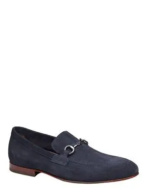Johnston & Murphy Higgins Bit Loafer - Navy Suede