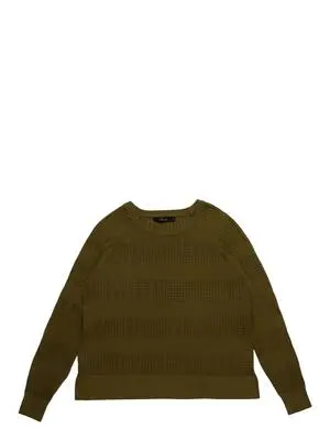 Deluc Creta Openwork Sweater Army