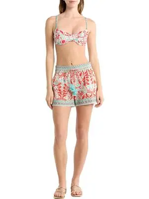 Ramy Brook Marsha Printed Shorts - Flame Combo