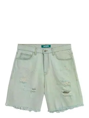 BARROW Frayed Hem Shorts - Blue