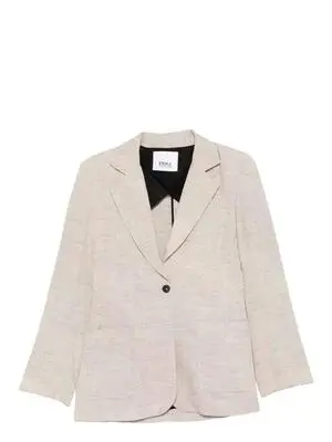 Erika Cavallini Single-breasted Pocket Jacket - Neutrals