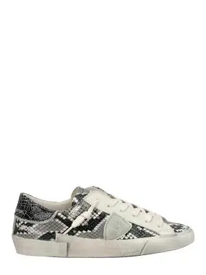 Philippe Model Prsx Animal-print Sneakers - Grey