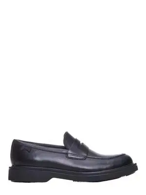 Camper Norman Round-toe Leather Loafers - Black
