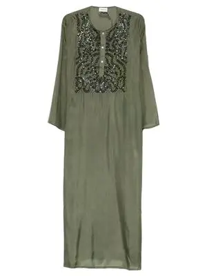P.a.r.o.s.h Sequin-embellished Maxi Dress - Green