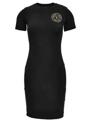 Versace V-emblem Dress - Black