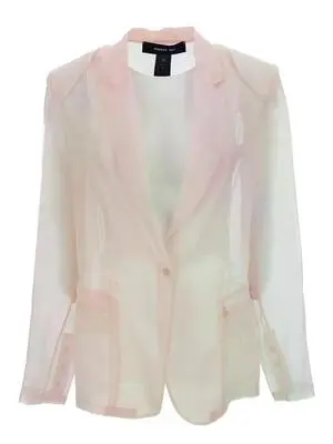 Federica Tosi Sheer Flap-pocket Blazer - Pink