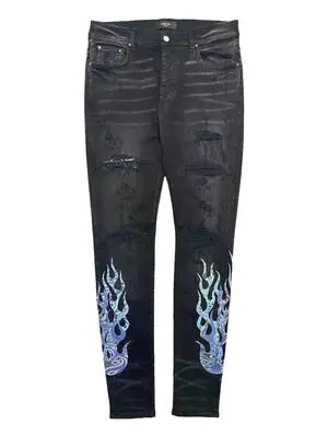 AMIRI Flame-Patch Jeans