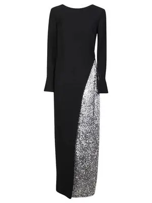 Givenchy Sequin Long-sleeve Maxi Dress - Black