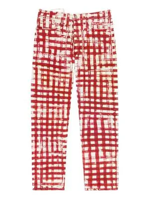 DENIM TEARS 501 Picnic Plaid Trousers - Red