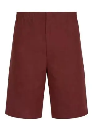 Zegna Linen Chino Shorts - Red