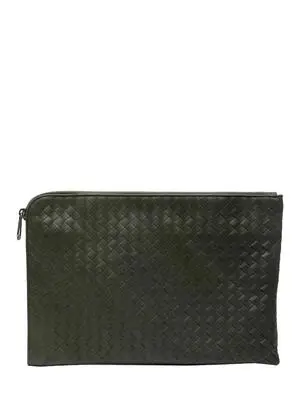 Bottega Veneta Nappa Intrecciato Clutch Bag - Green