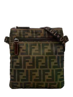 Fendi Zucca Canvas Crossbody Bag - Brown