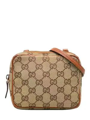 Gucci Gg Canvas Crossbody Bag - Brown