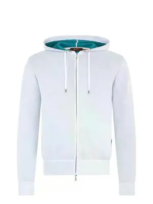 MOORER Zipped Hoodie - White
