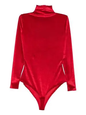 ATU BODY COUTURE High-neck Long-sleeve Bodysuit - Red