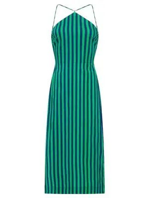 SIMONMILLER Kit Striped Maxi Dress - Green