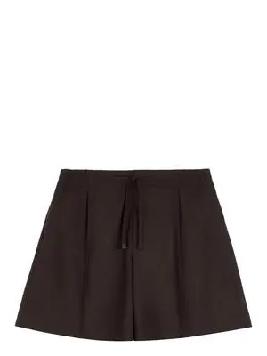 TOD'S Wool Shorts With Drawstring - Brown