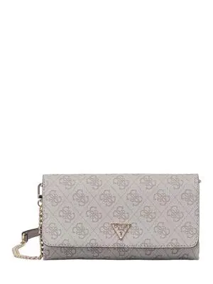 Guess Noelle Monogram Chain Clutch - Grey