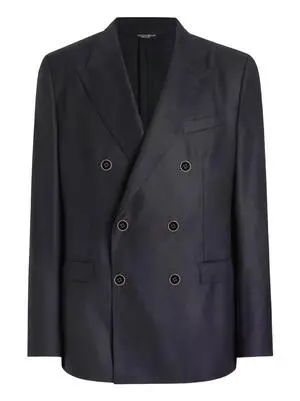 Dolce & Gabbana Double-breasted Buttoned Blazer - Blue