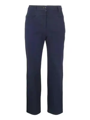 Escada Straight-leg High-rise Trousers - Blue