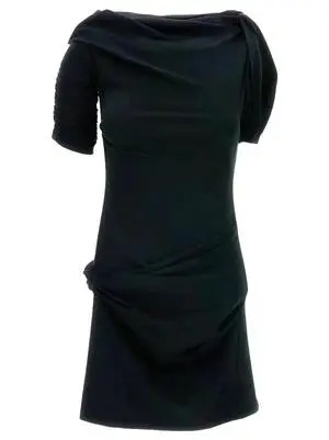 Jacquemus Draped Mini Dress - Black