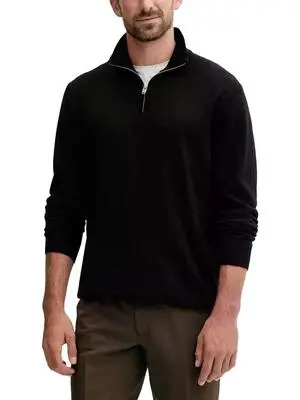 LINDBERGH Half-zip Turtleneck Sweater - Black