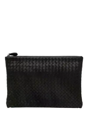 Bottega Veneta Nappa Intrecciato Clutch Bag - Black