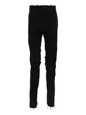 LEON EMANUEL BLANCK Trousers With Frayed Hem - Black