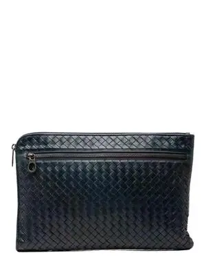 Bottega Veneta Nappa Intrecciato Clutch Bag - Blue
