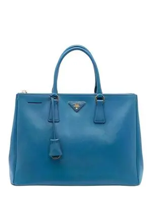 Prada Galleria Double Zip Tote Bag - Blue