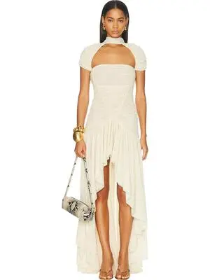 SIEDRES Roxy High-low Dress - Ecru