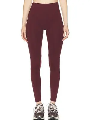 NORBA Norba Accent Legging In Burgundy Maroon