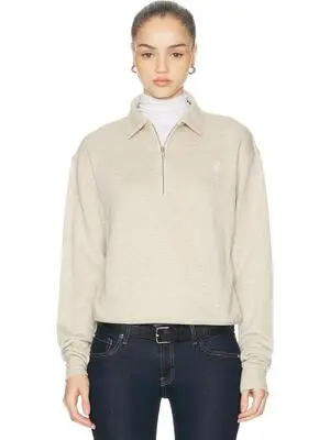 ETERNE Zip Up Polo Sweatshirt